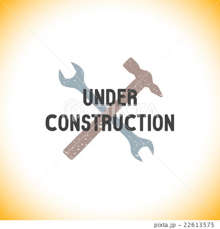 color under construction sign template.のイラスト素材 [22613575] - PIXTA