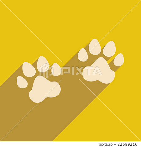 Flat with shadow icon application traces animalsのイラスト素材 [22689216] - PIXTA