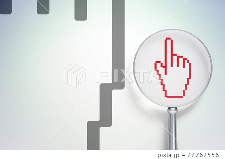 Marketing concept: Mouse Cursor with opticalのイラスト素材 [22762556] - PIXTA