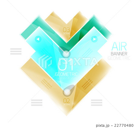 Color glossy glass arrow bannerのイラスト素材 [22770480] - PIXTA