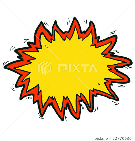 freehand drawn cartoon explosion signのイラスト素材 [22770630] - PIXTA