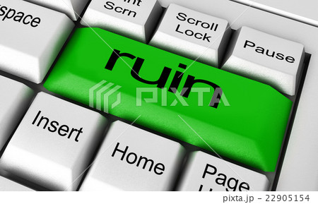ruin word on keyboard buttonのイラスト素材 [22905154] - PIXTA