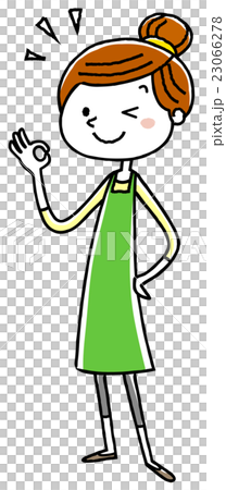 Female part-time job OK sign - Stock Illustration [23066278] - PIXTA