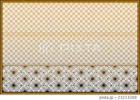 和風背景 千本格子 八重麻のイラスト素材 [23213289] - PIXTA