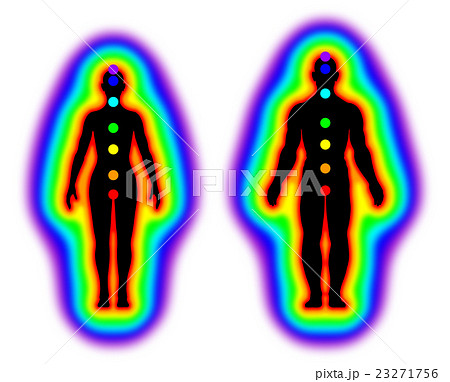 Human energy body - aura and chakrasのイラスト素材 [23271756] - PIXTA