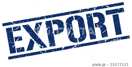 export blue grunge square vintage rubber stampのイラスト素材 [23277121] - PIXTA