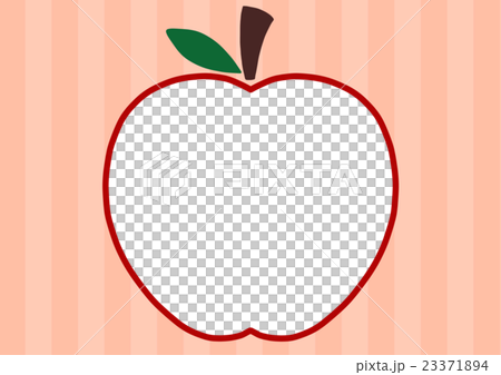 Red apple shaped frame - Stock Illustration [23371894] - PIXTA