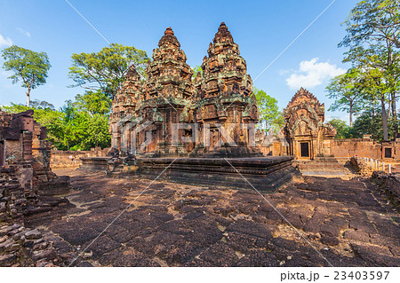 Banteay Srei castleの写真素材 [23403597] - PIXTA