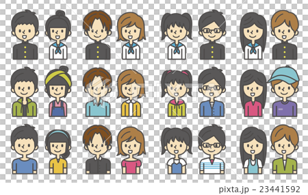 Student set [Simple character series] - Stock Illustration [23441592 ...