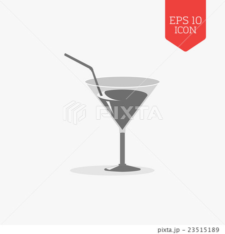 Cocktail glass with tube icon.のイラスト素材 [23515189] - PIXTA