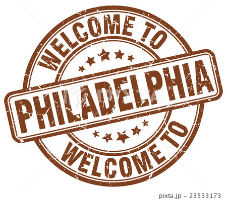 welcome to Philadelphia brown round vintage stampのイラスト素材 [23533173] - PIXTA