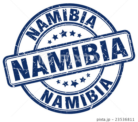 Namibia blue grunge round vintage rubber stampのイラスト素材 [23536811] - PIXTA
