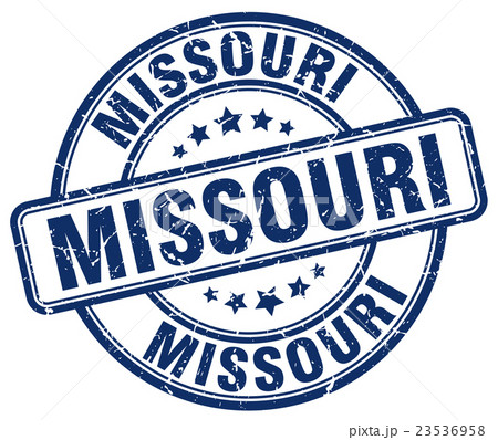 Missouri blue grunge round vintage rubber stampのイラスト素材 [23536958] - PIXTA