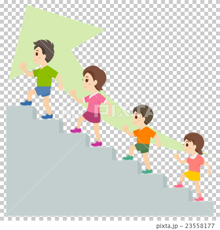 Staircase Step Family Child - Stock Illustration [23558177] - PIXTA