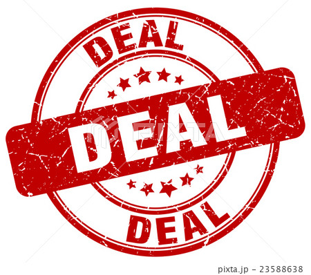 deal red grunge round vintage rubber stampのイラスト素材 [23588638] - PIXTA
