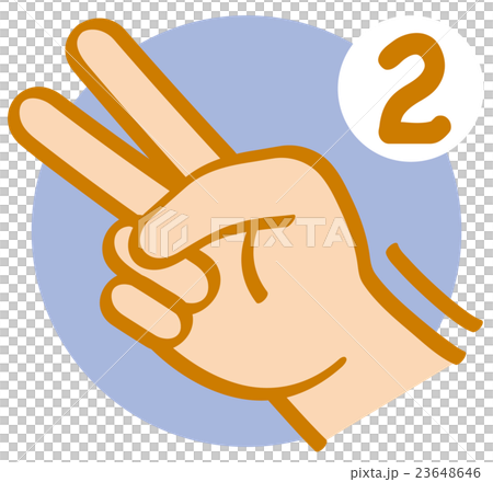 Hand sign _ finger character _ numeric_ 2 - Stock Illustration ...