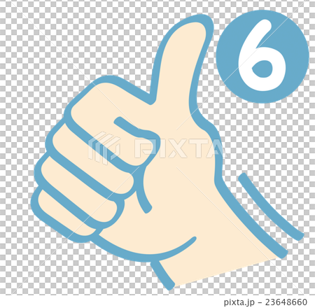 Hand sign _ finger character _ numeric_ 6 - Stock Illustration ...
