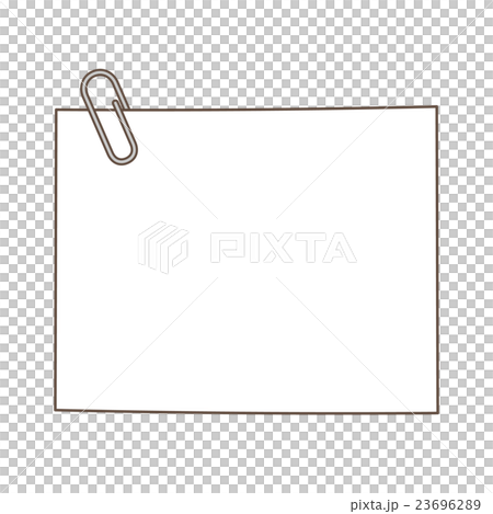 Memo paper and clip 04 - Stock Illustration [23696289] - PIXTA