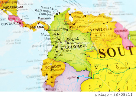 コロンビアの地理地図
