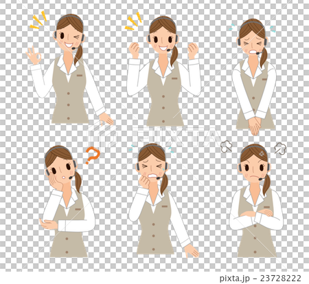 Operator 1 · Pose variation - Stock Illustration [23728222] - PIXTA
