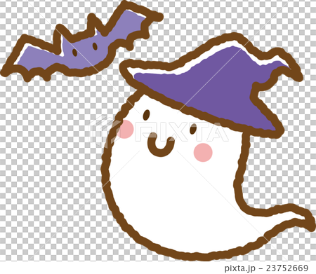 Ghosts and bats (Halloween) - Stock Illustration [23752669] - PIXTA