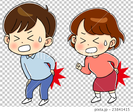 Cranky back - Stock Illustration [23841415] - PIXTA