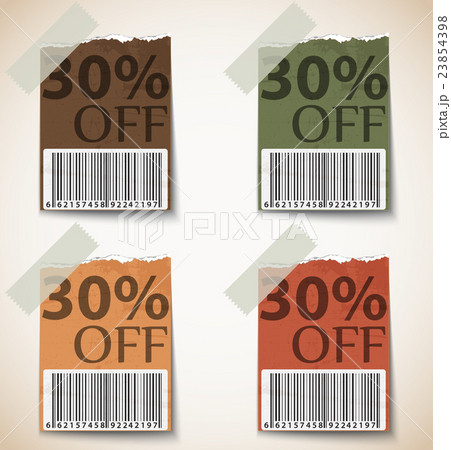 Ripped labels for business design backgroundのイラスト素材 [23854398] - PIXTA