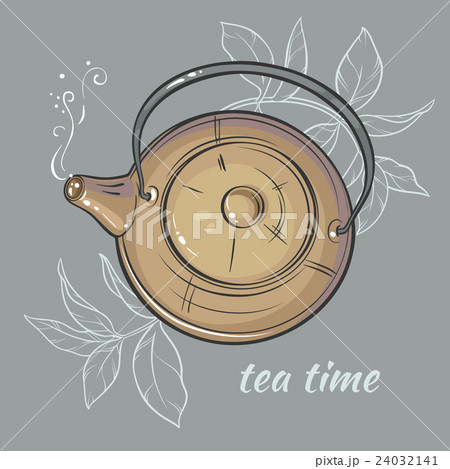 Teapot on grey backgroundのイラスト素材 [24032141] - PIXTA
