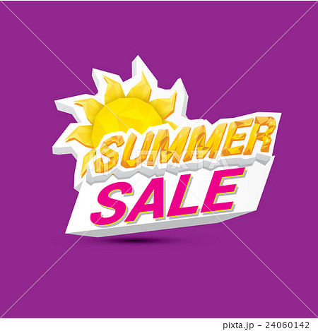 vector summer sale label or stickerのイラスト素材 [24060142] - PIXTA
