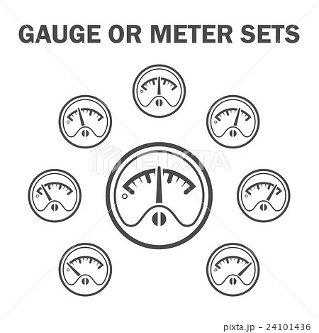 Gauge meter iconsのイラスト素材 [24101436] - PIXTA