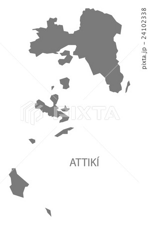 Attiki Greece Map greyのイラスト素材 [24102338] - PIXTA
