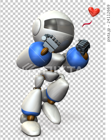 Cute robot excited by joy - Stock Illustration [24112669] - PIXTA