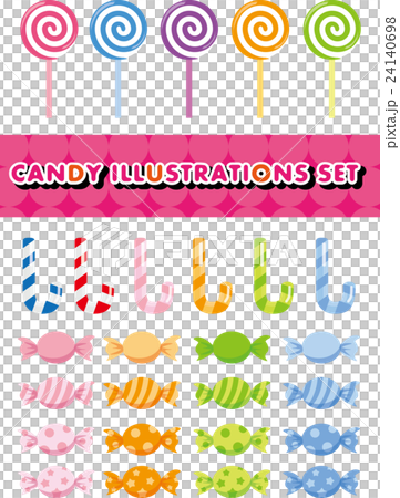 Candy illustration set - Stock Illustration [24140698] - PIXTA