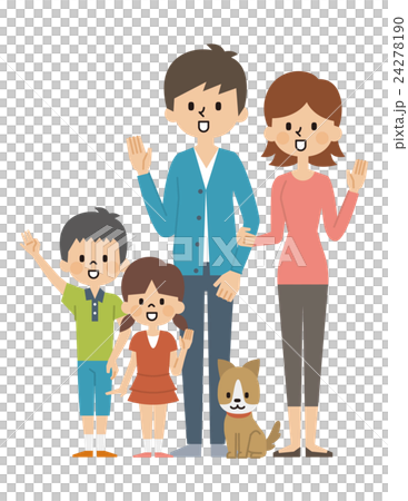 Family with four people 【simple character series】 - Stock Illustration ...
