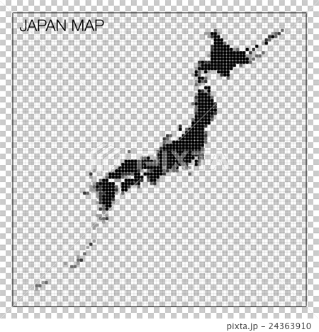 Map of Japan - Grid dot - Stock Illustration [24363910] - PIXTA