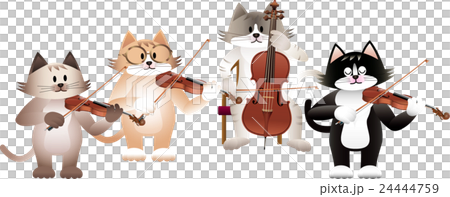 Cat's string quartet _ a 03 - Stock Illustration [24444759] - PIXTA