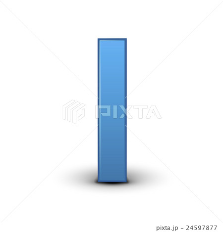 3d blue letter Iのイラスト素材 [24597877] - PIXTA