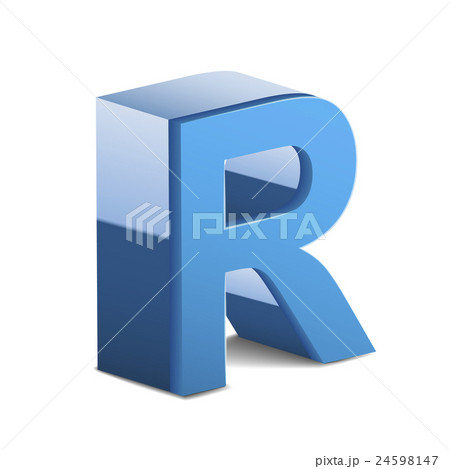 3d blue letter Rのイラスト素材 [24598147] - PIXTA