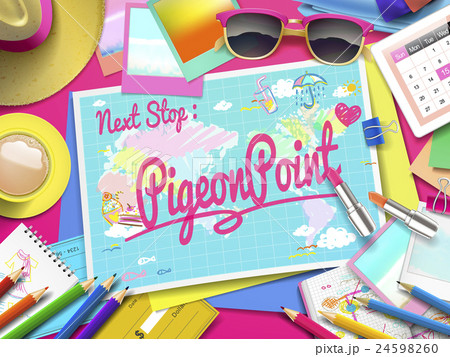 Pigeon Point on mapのイラスト素材 [24598260] - PIXTA