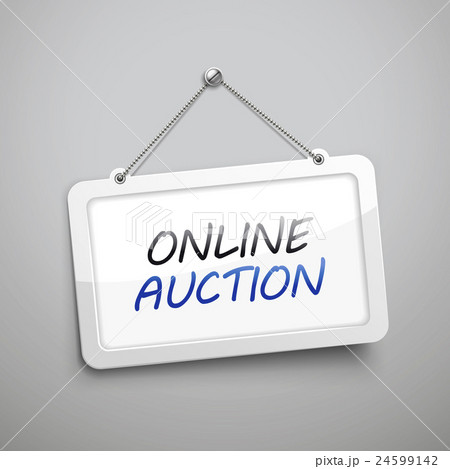 online auction hanging signのイラスト素材 [24599142] - PIXTA