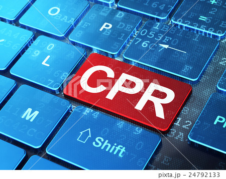 Medicine concept: CPR on computer keyboardのイラスト素材 [24792133] - PIXTA