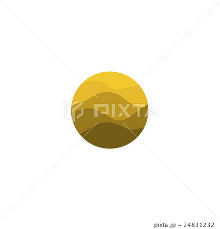 Isolated abstract yellow color round shape logoのイラスト素材 [24831232] - PIXTA