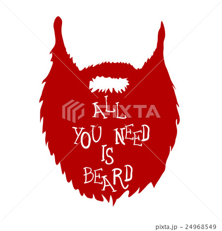 Beard with Text isolated on white backgroundのイラスト素材 [24968549] - PIXTA