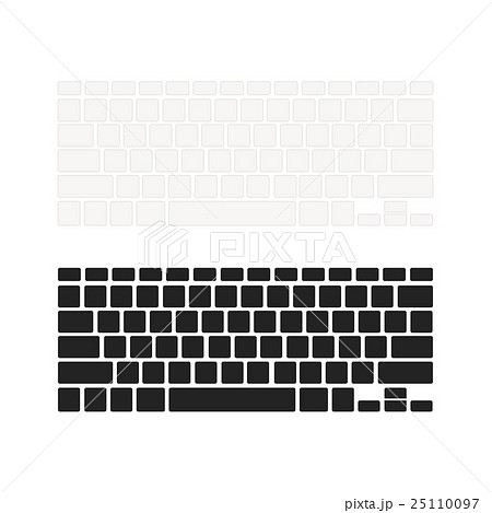 Set of notebook keyboards with empty buttonsのイラスト素材 [25110097] - PIXTA