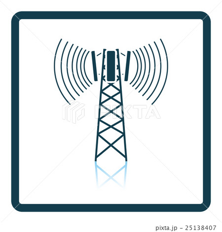 Cellular broadcasting antenna iconのイラスト素材 [25138407] - PIXTA