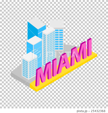 City of Miami icon, isometric 3d style - Stock Illustration [25432368 ...