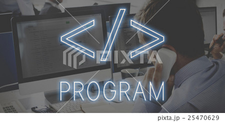 Computer Code HTML Symbol Graphic Conceptの写真素材 [25470629] - PIXTA