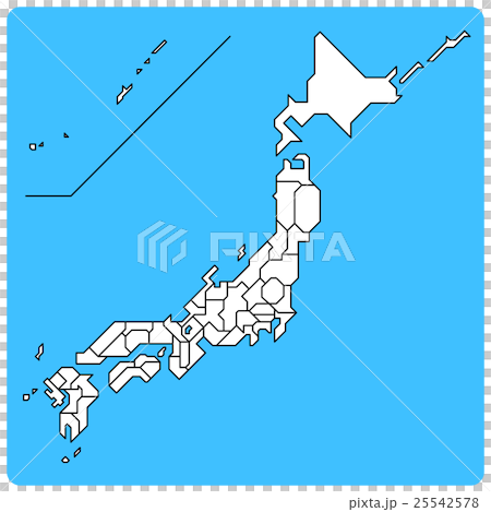 Simple Japanese short map 02 - Stock Illustration [25542578] - PIXTA