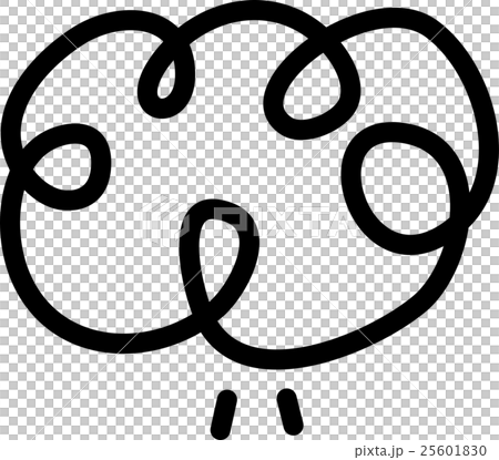 Baby back view Simple line drawing stamp - Stock Illustration [25601830 ...