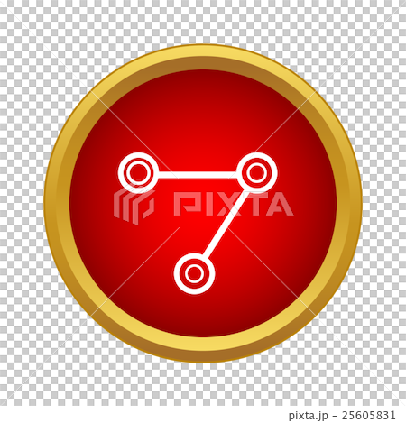 Three connection points icon in simple style - Stock Illustration ...